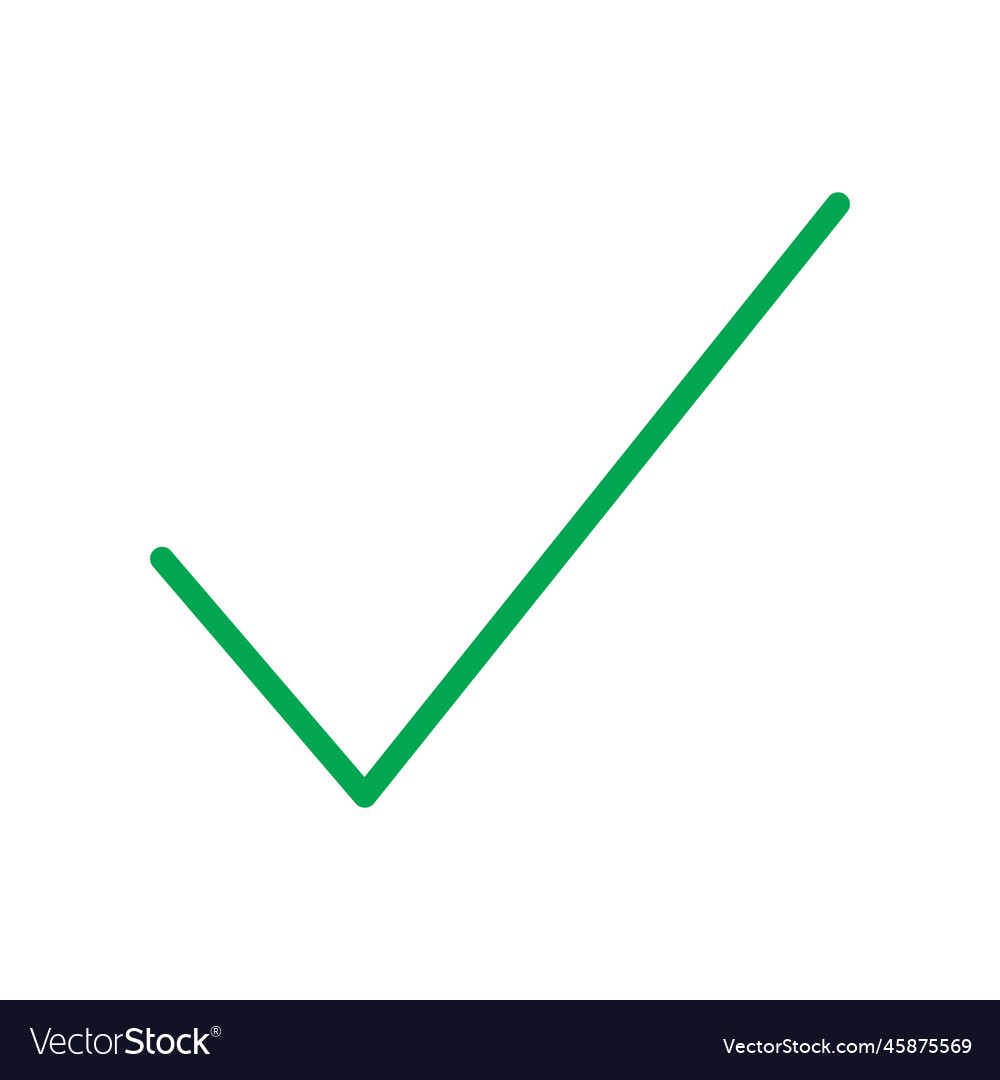 Check icon line isolated on white background Vector Image