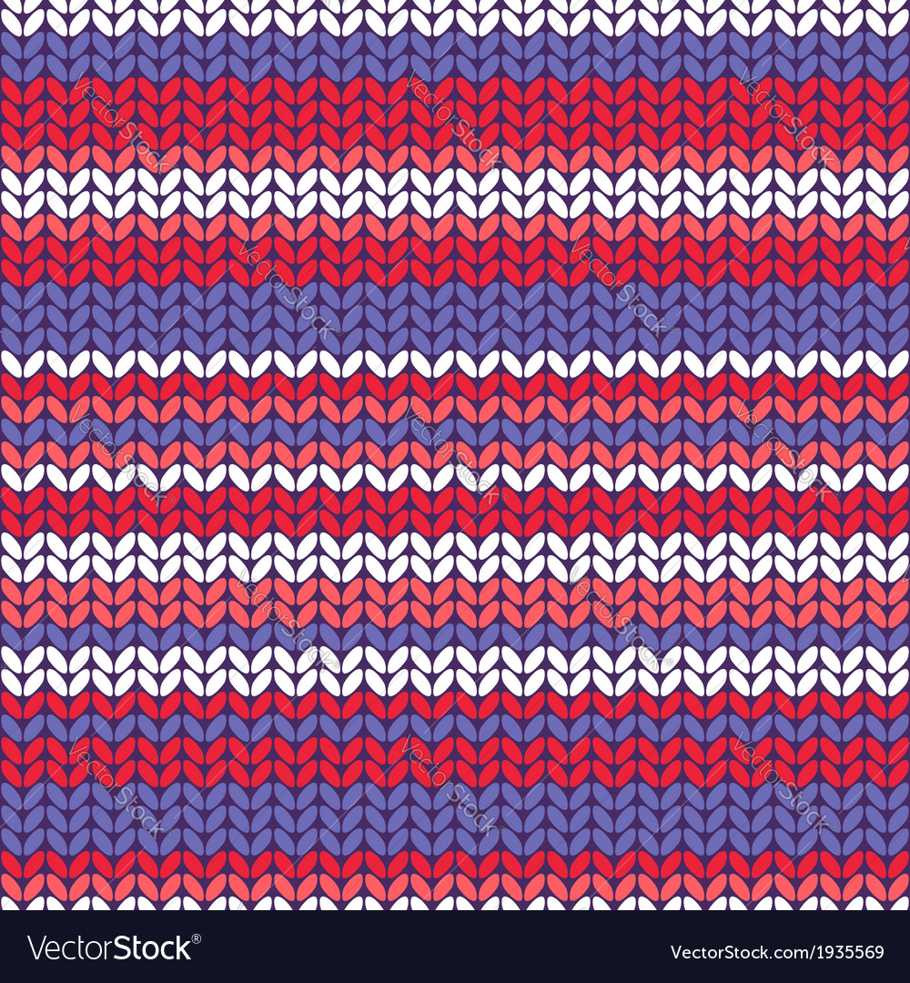 Seamless knitted pattern Royalty Free Vector Image