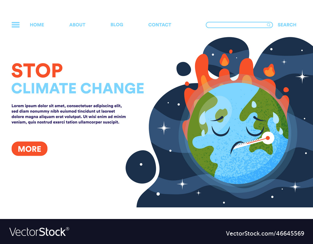 Stop climate change Royalty Free Vector Image - VectorStock