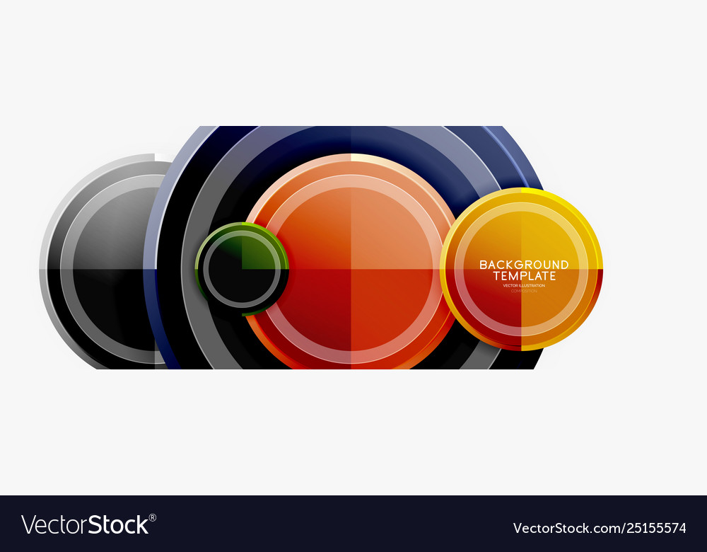 Circular pattern abstract circles composition Vector Image