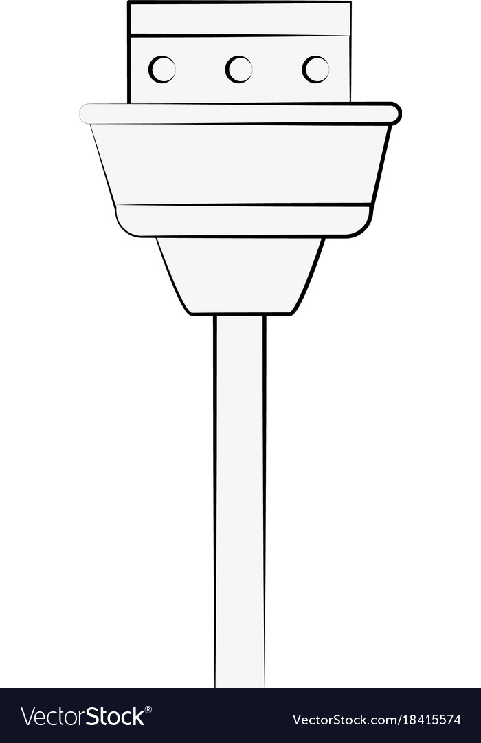 Computer wire isolated Royalty Free Vector Image