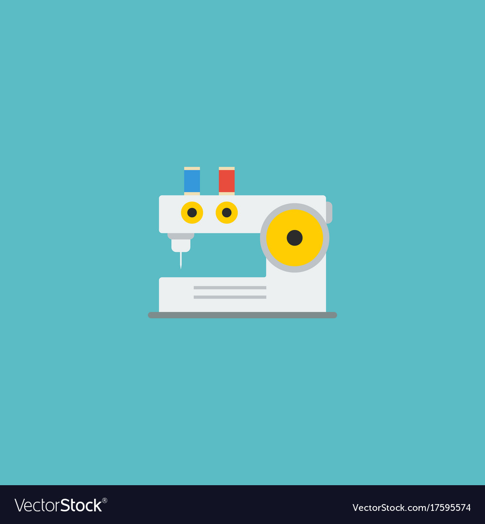Flat icon knitting machine element Royalty Free Vector Image