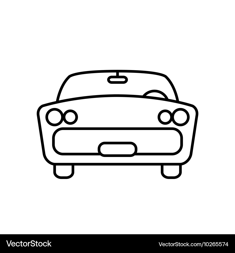 Minimal retro car icon Royalty Free Vector Image