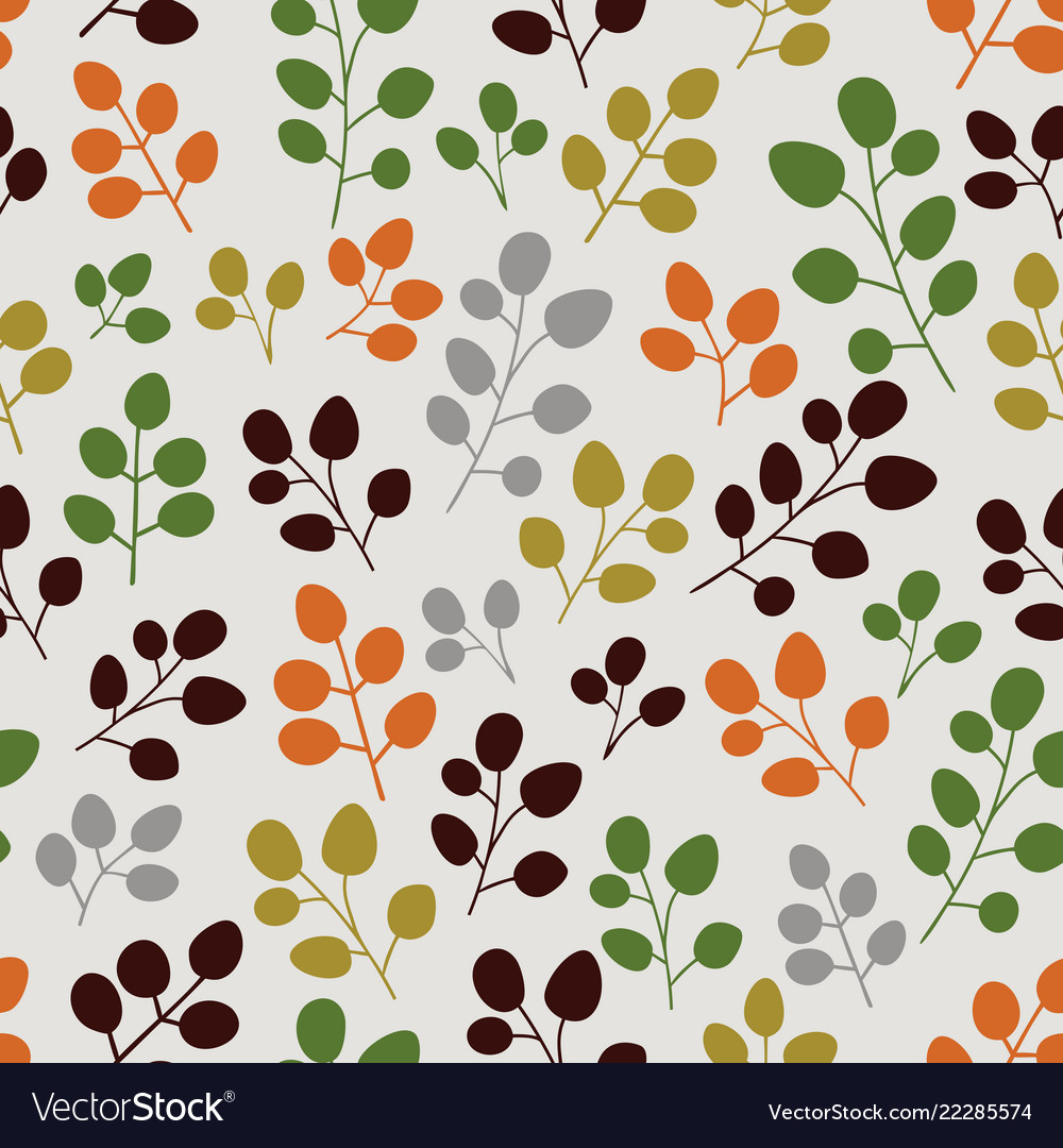 Seamless pattern with leaf botanical backdrop Vector Image