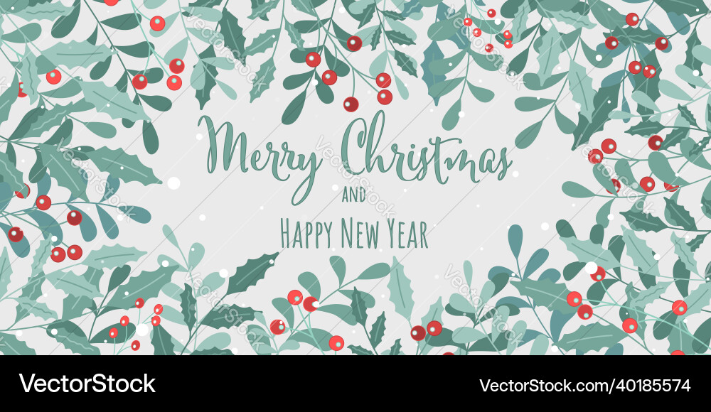 Winter snowflake greeting banner with white Vector Image