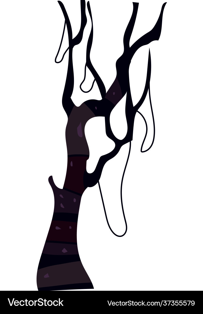 Black dry tree Royalty Free Vector Image - VectorStock