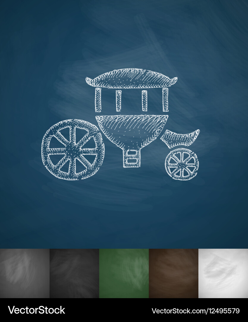 Brougham icon hand drawn Royalty Free Vector Image