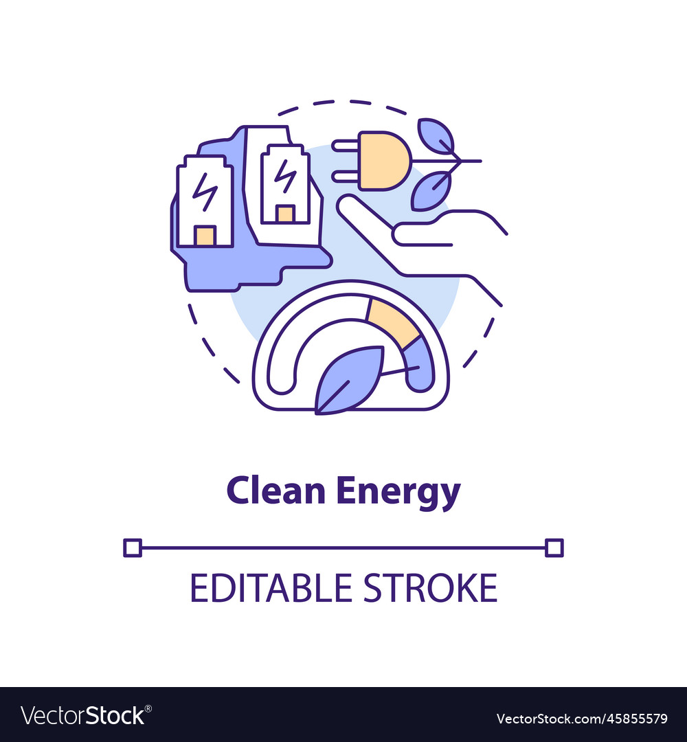 Clean energy concept icon Royalty Free Vector Image Clean energy concept icon Royalty Free Vector Image