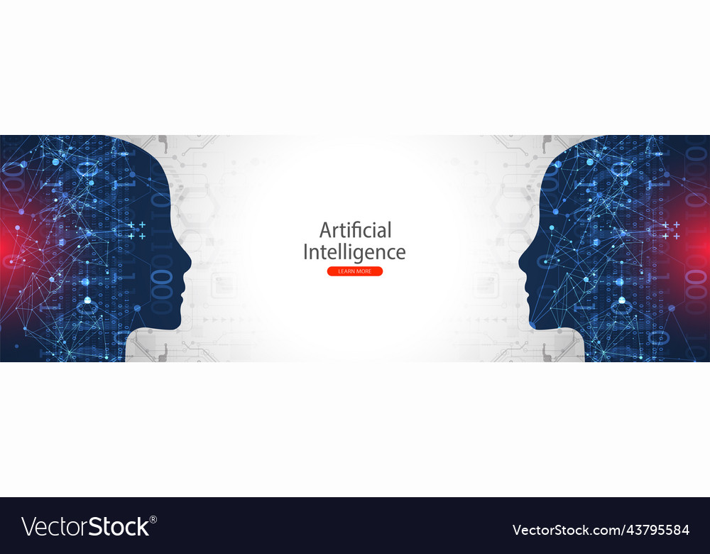 Artificial intelligence technical background Vector Image Artificial intelligence technical background Vector Image
