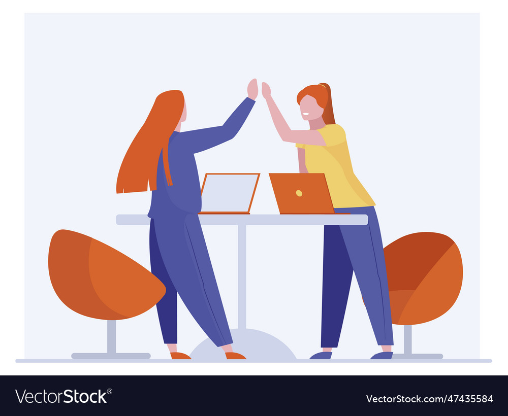 Business colleagues celebrating success Royalty Free Vector