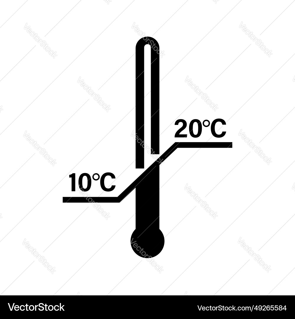 Temperature conditions simple icon on product Vector Image