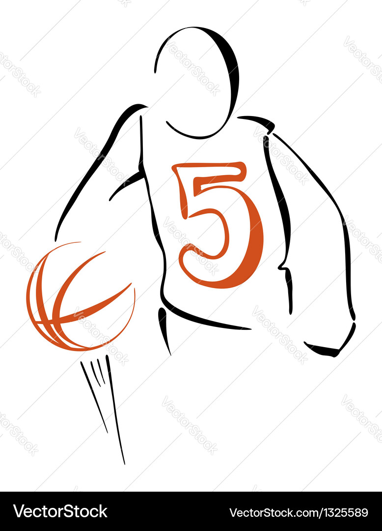 Basketball player Royalty Free Vector Image - VectorStock