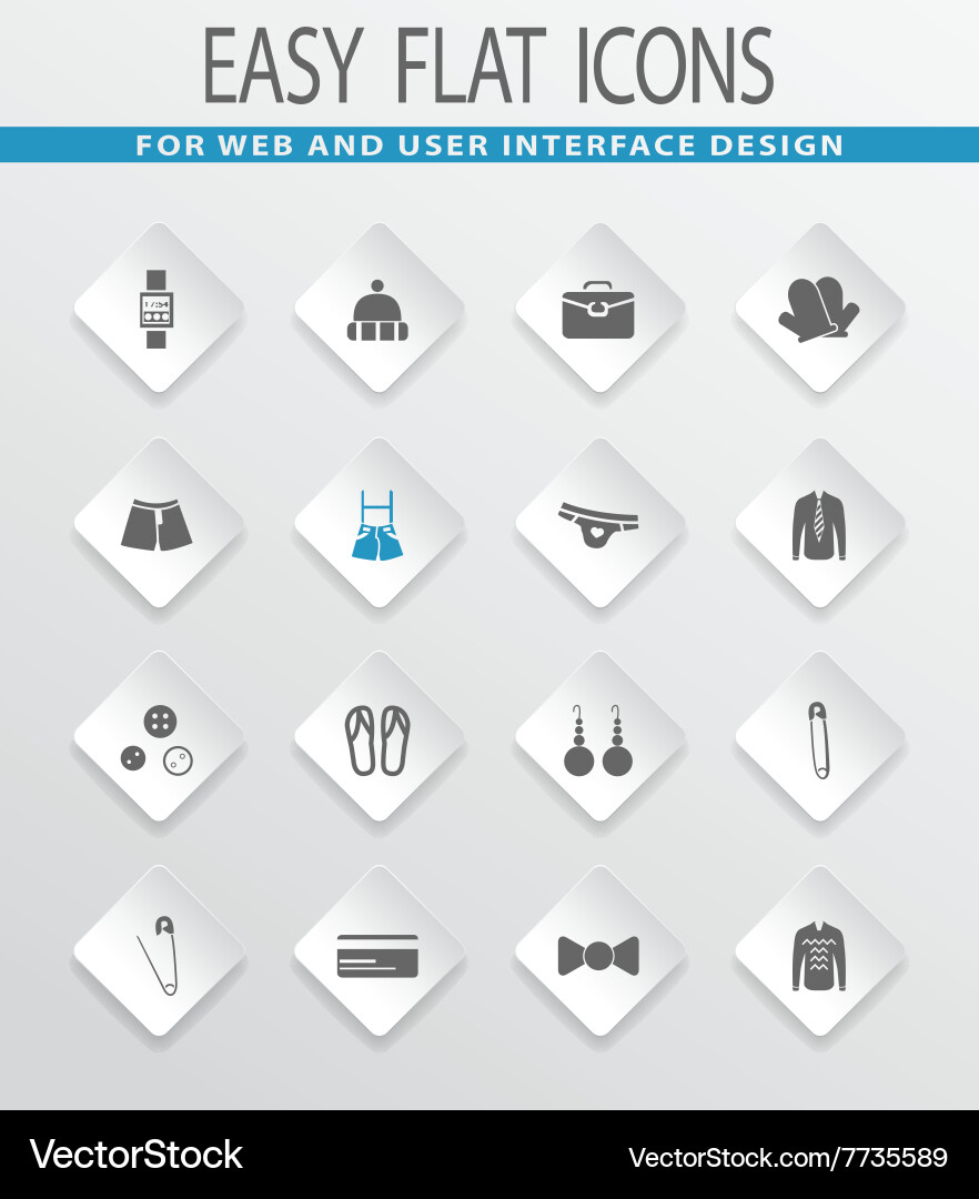 Clothing store icons set Royalty Free Vector Image