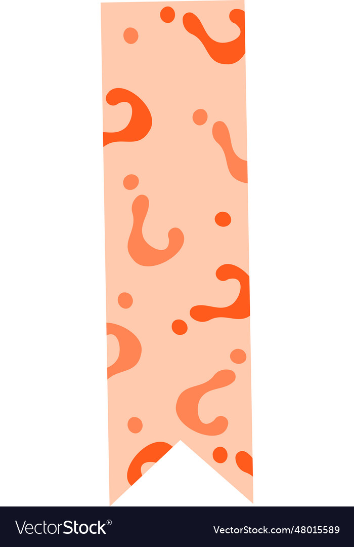 Question mark bookmark stripe Royalty Free Vector Image