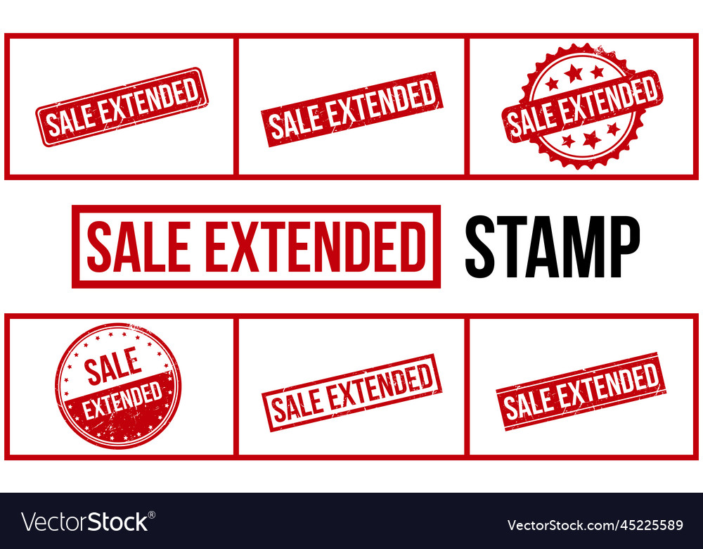 Sale extended rubber stamp set Royalty Free Vector Image