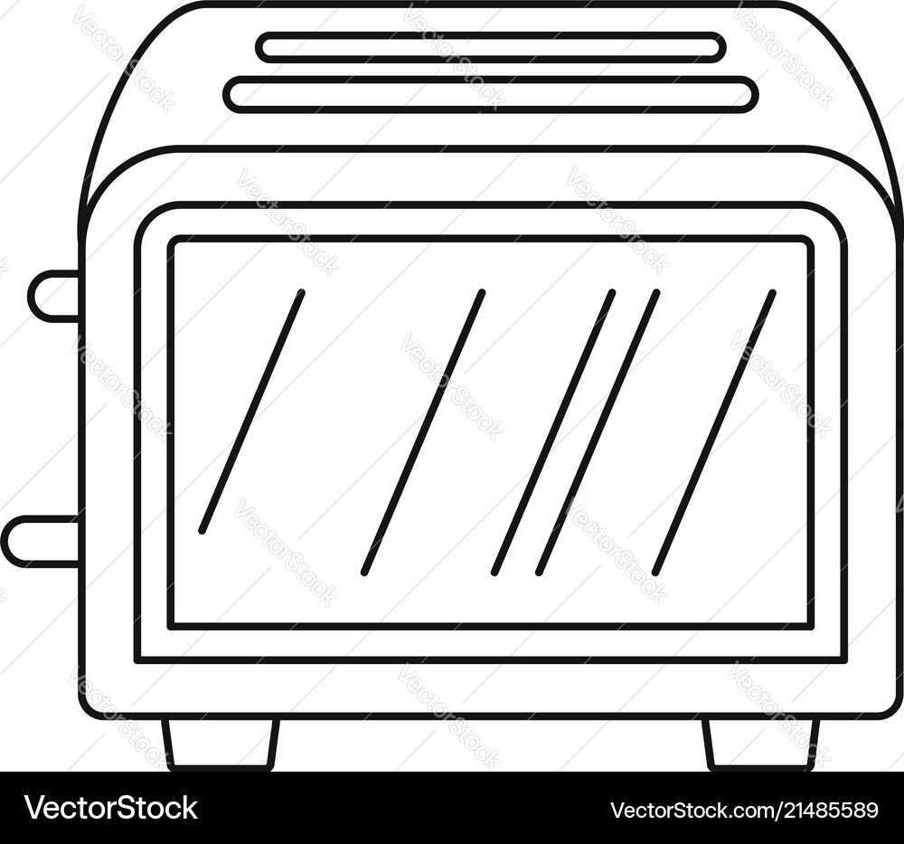 Vintage toaster icon outline style Royalty Free Vector Image