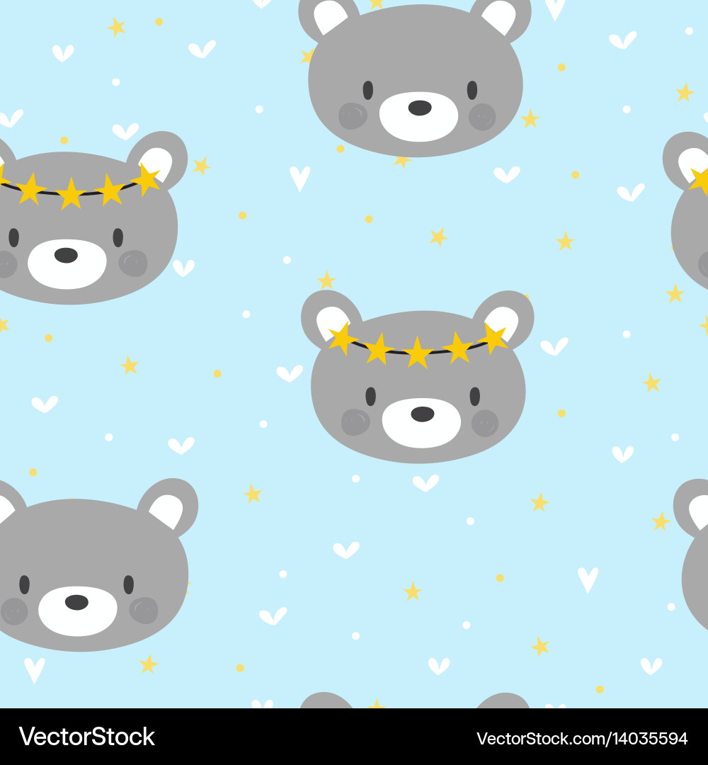 Cute seamless pattern for little boys with funny Vector Image
