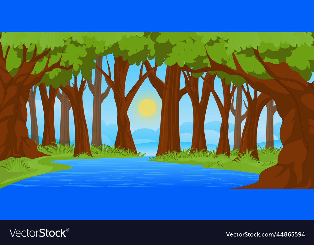 Forest background Royalty Free Vector Image - VectorStock