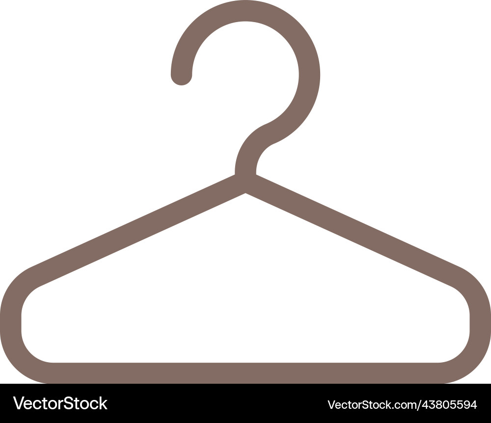 Hanger flat color ui icon Royalty Free Vector Image