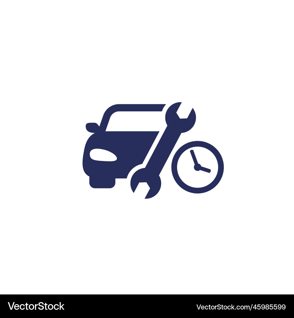 Fast car repair icon on white Royalty Free Vector Image