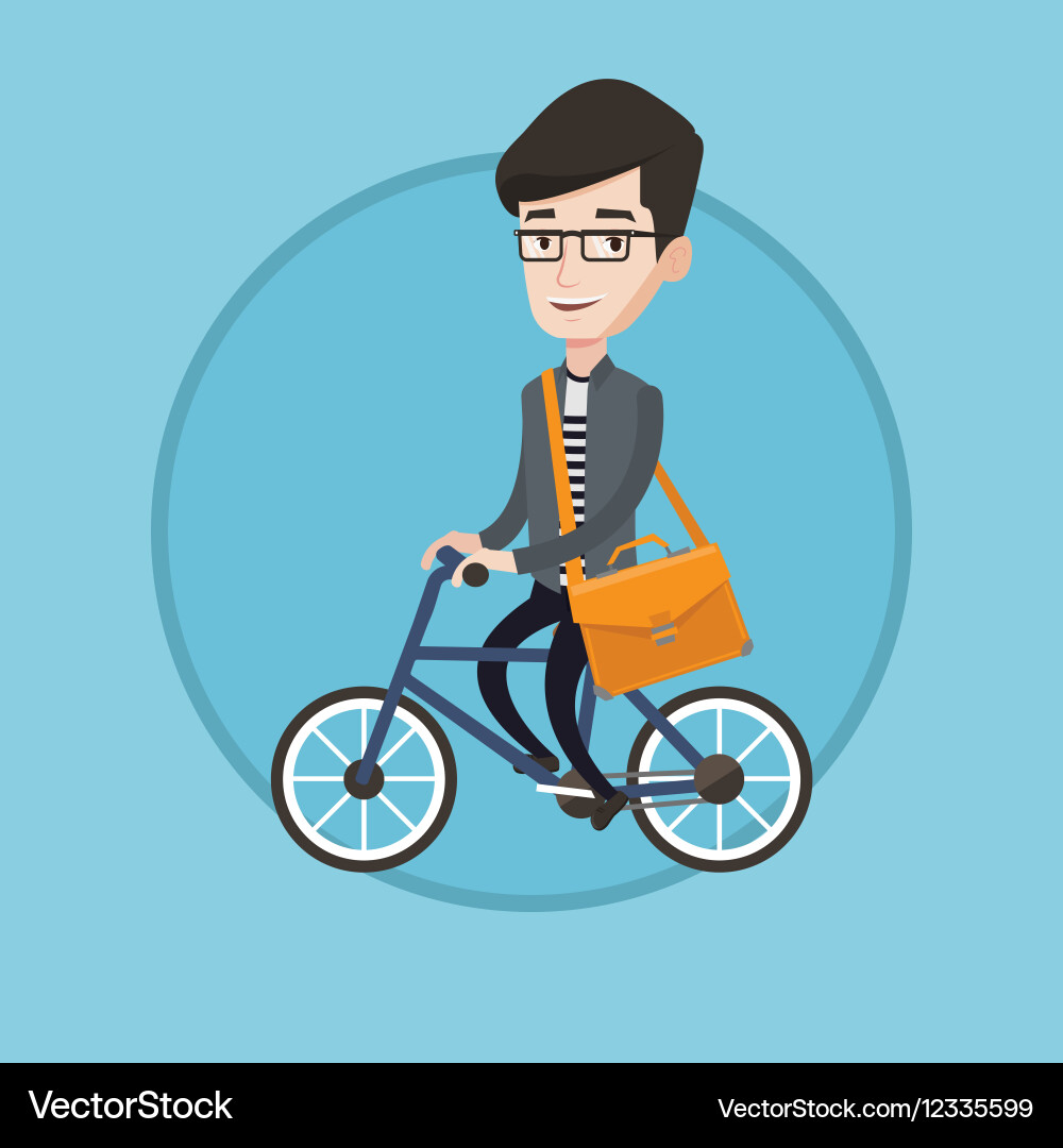 Man riding bicycle Royalty Free Vector Image - VectorStock