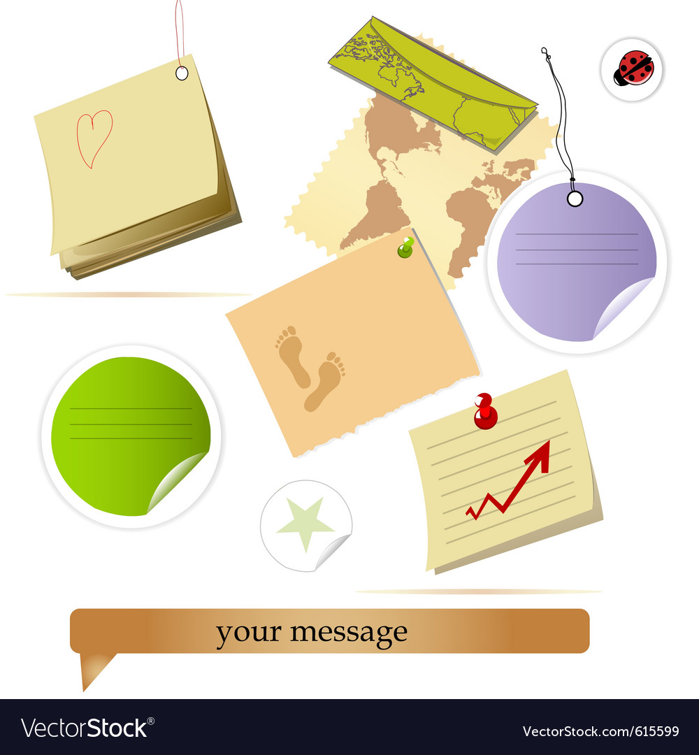 Note collection Royalty Free Vector Image - VectorStock