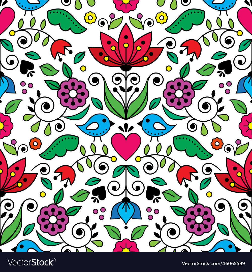 Seamless scandinavian folk pattern Royalty Free Vector Image Seamless scandinavian folk pattern Royalty Free Vector Image