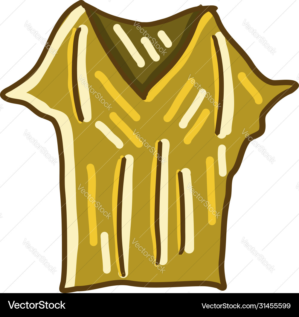 Yellow shirt on white background Royalty Free Vector Image
