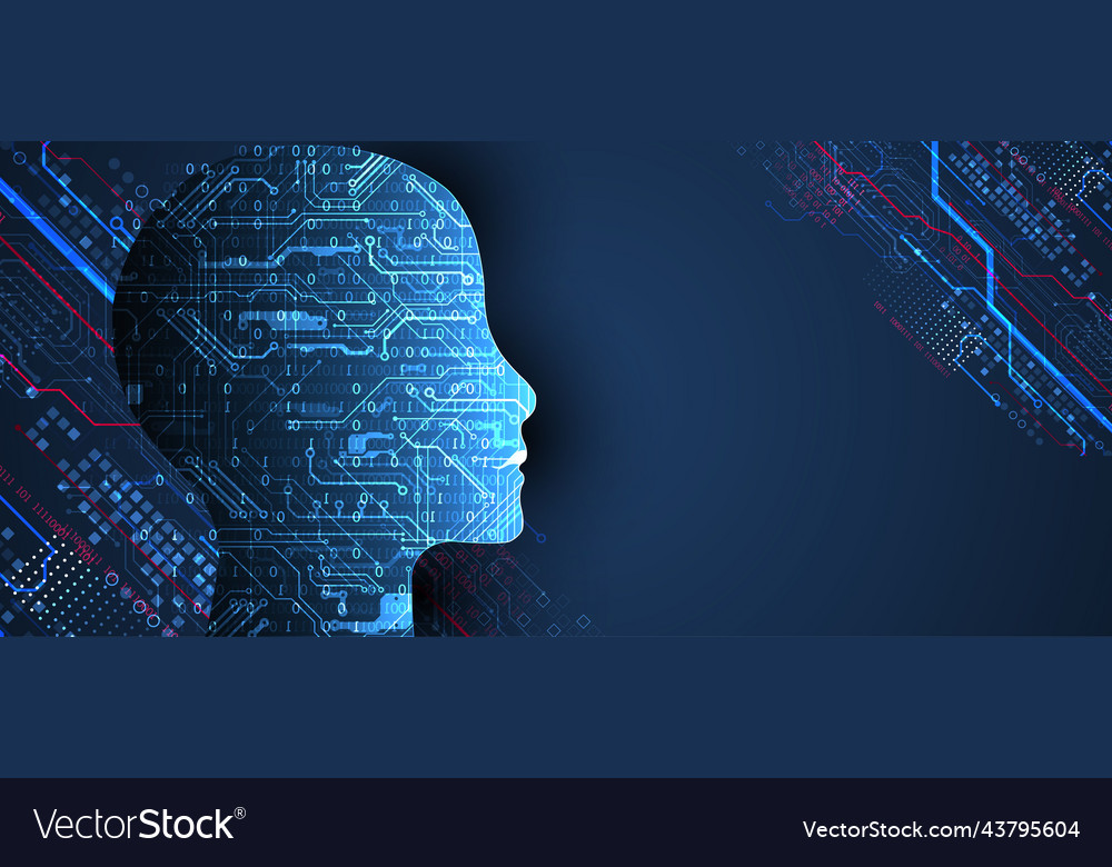 Artificial intelligence technical background Vector Image