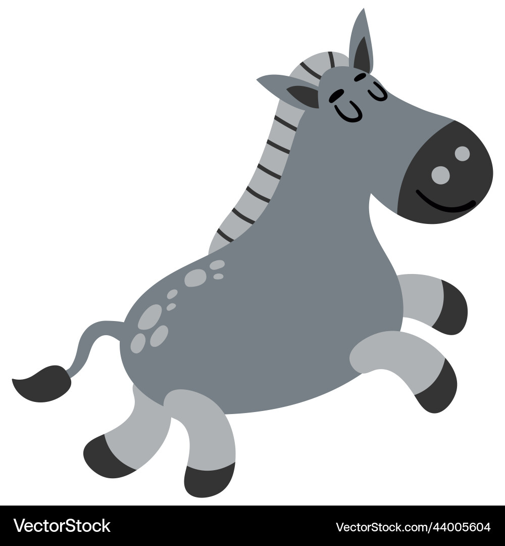Cute hand drawn donkey Royalty Free Vector Image