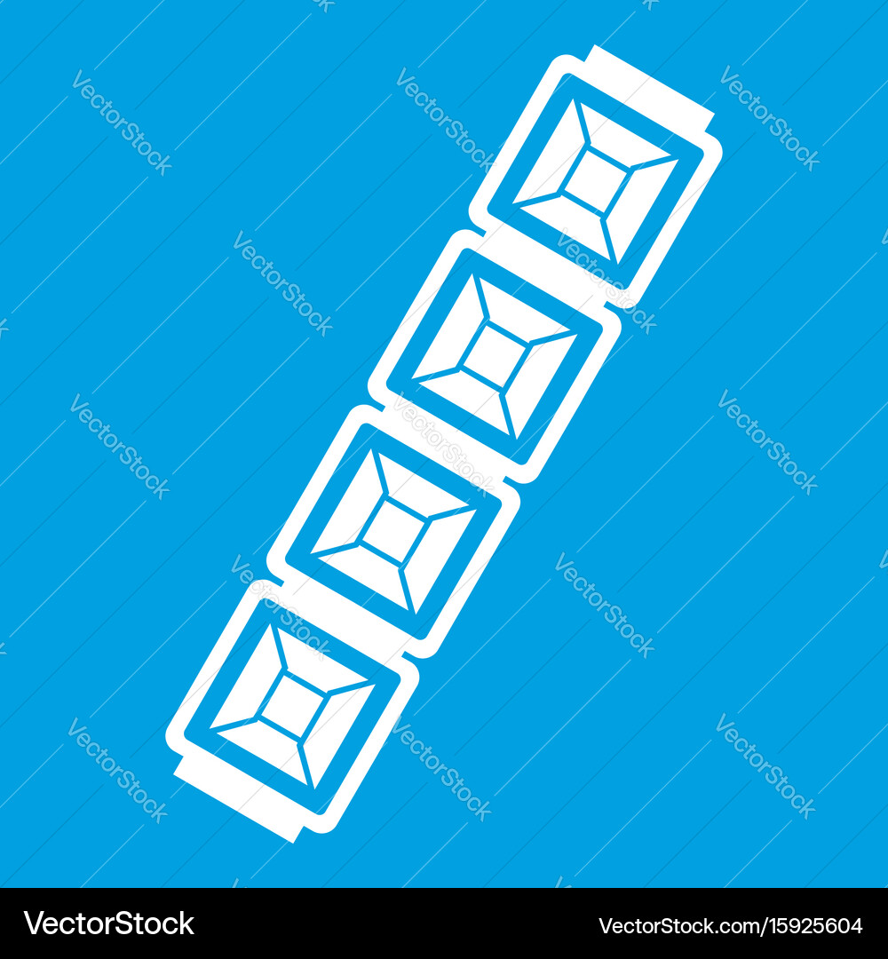 Jewelry chain icon white Royalty Free Vector Image