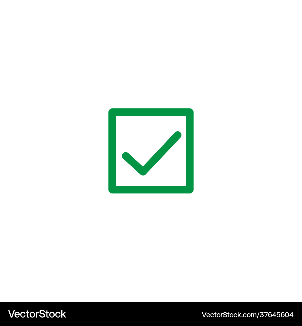 Linear check icon approved symbol ok Royalty Free Vector