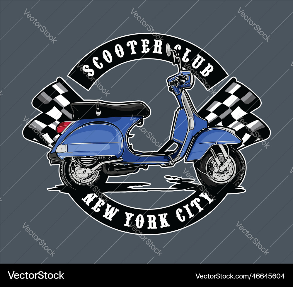 Scooter template for graphic design Royalty Free Vector