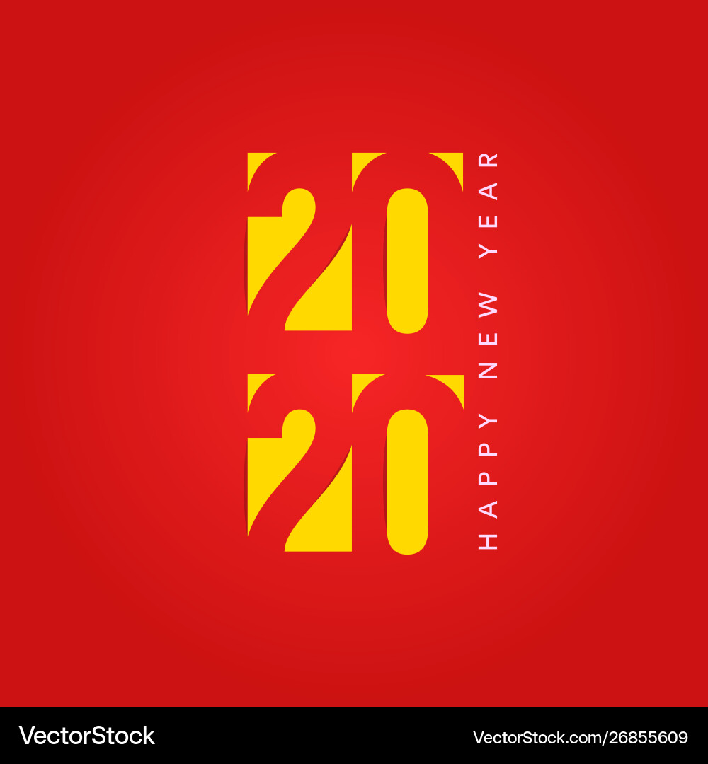 2020 calendar cover concept Royalty Free Vector Image