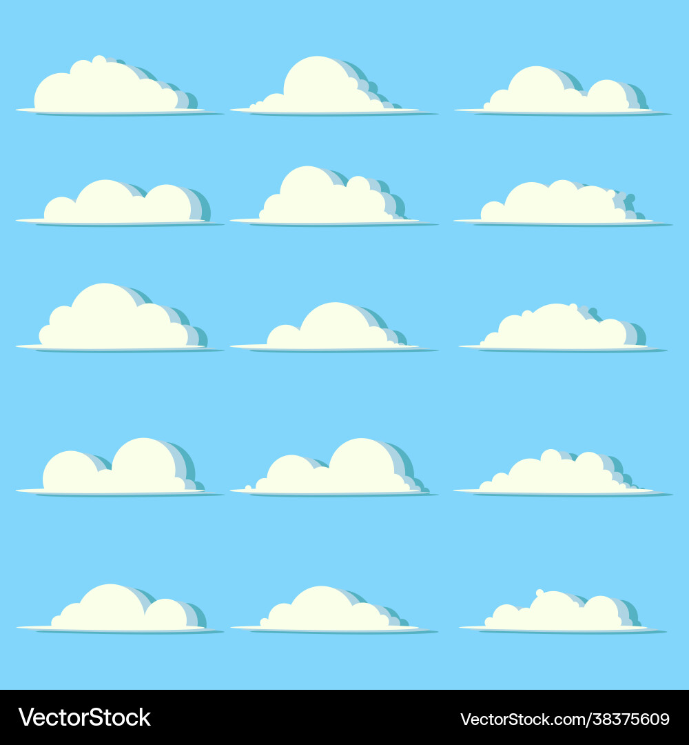 Cloud set Royalty Free Vector Image - VectorStock