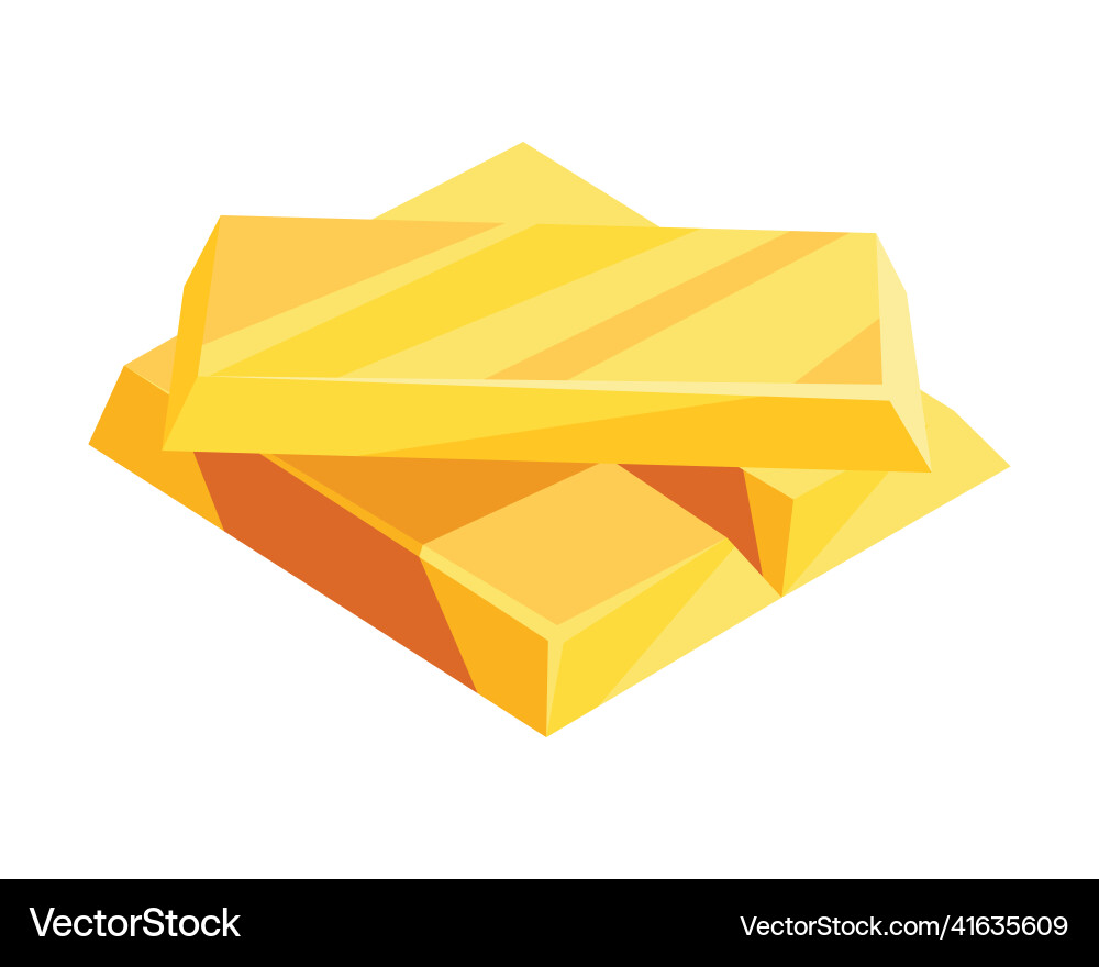 Gold bars icon for web games applications Vector Image