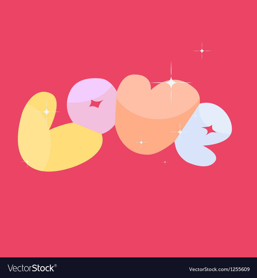 Love message Royalty Free Vector Image - VectorStock