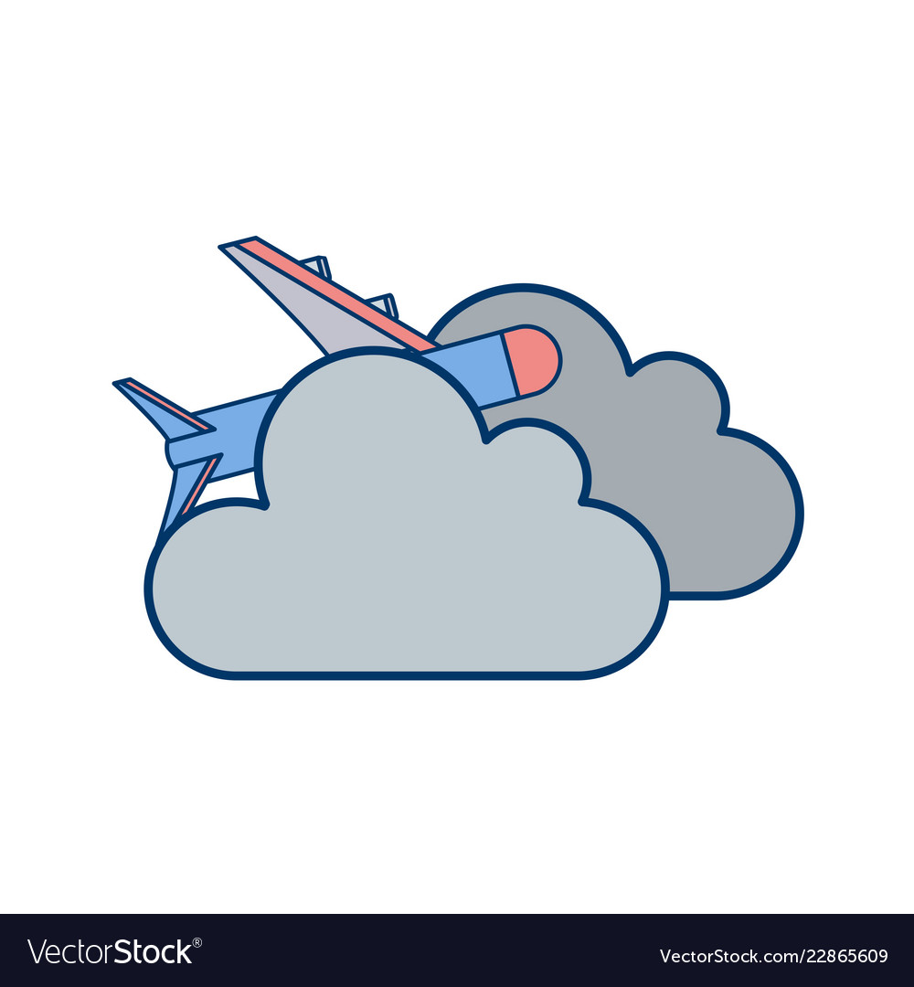 Plane cloud icon Royalty Free Vector Image - VectorStock
