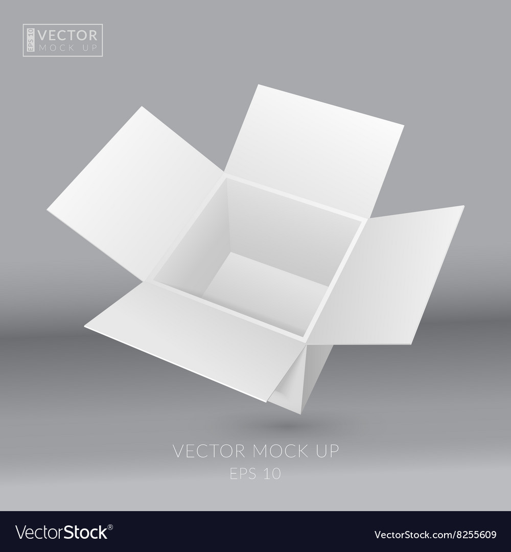 White empty box Royalty Free Vector Image - VectorStock