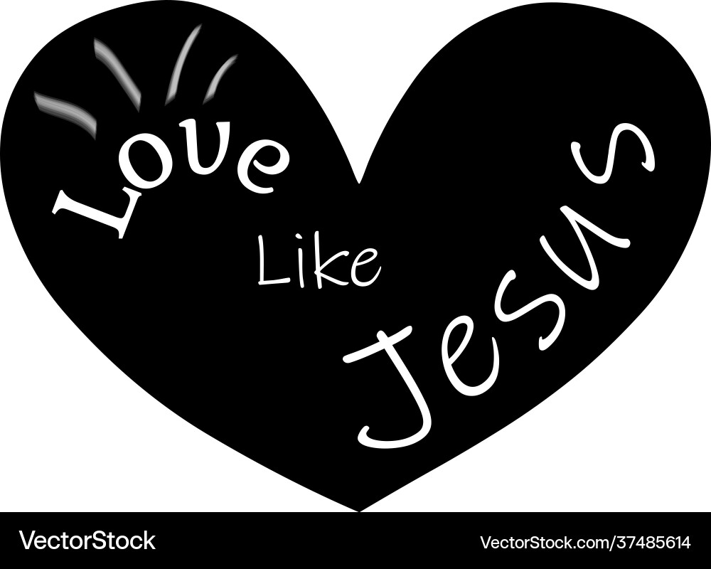 Bible verse design - love like jesus Royalty Free Vector