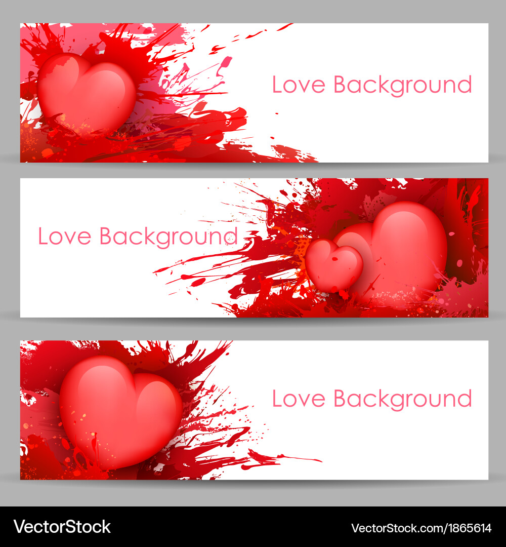 Love banner for valentines day Royalty Free Vector Image