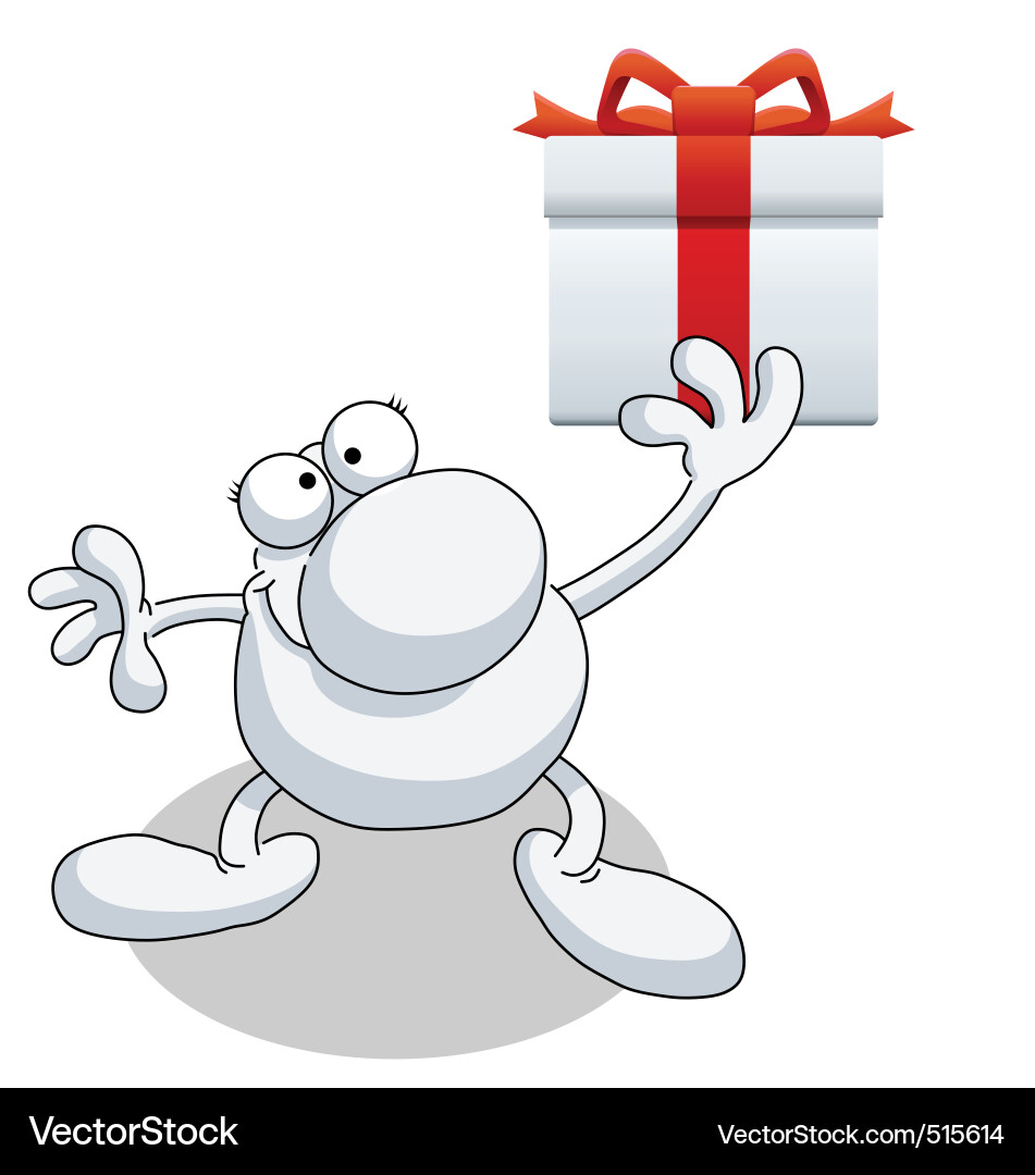 Man present Royalty Free Vector Image - VectorStock