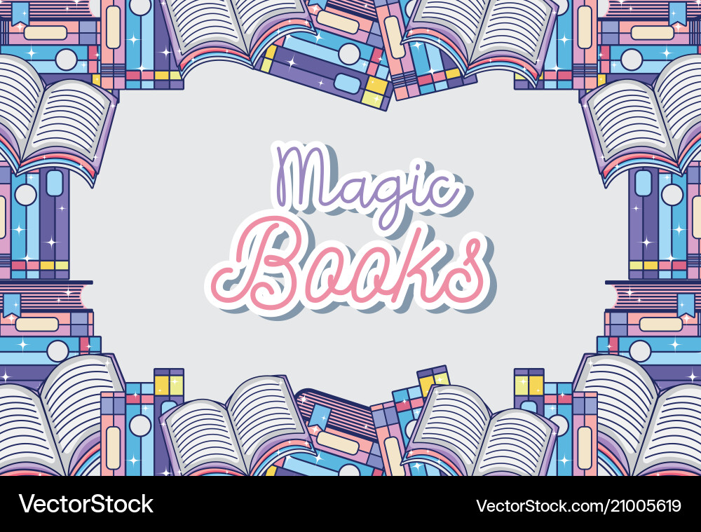 Fantasy and magic books Royalty Free Vector Image