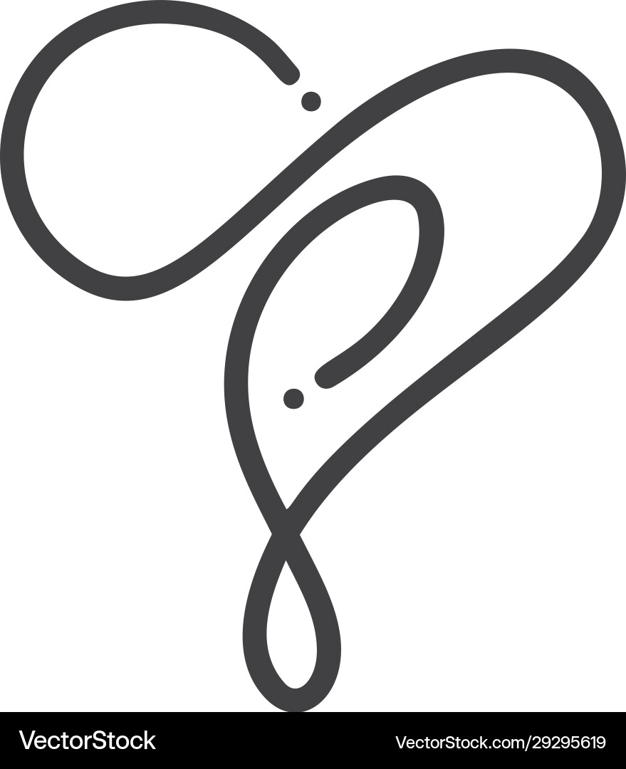Heart love logo with infinity sign design Vector Image