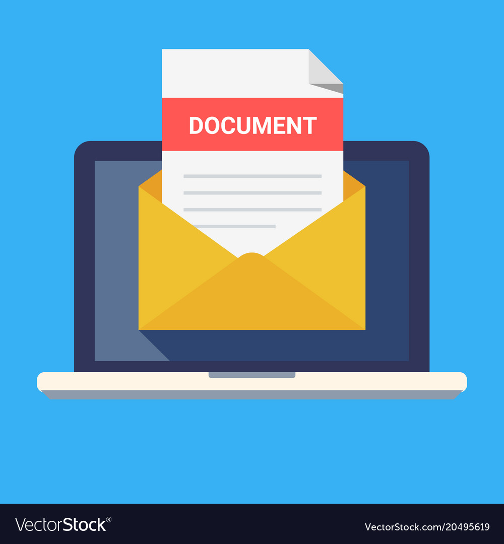 Laptop And Envelope With Document Email Royalty Free Vector laptop-and-envelope-with-document-email-royalty-free-vector