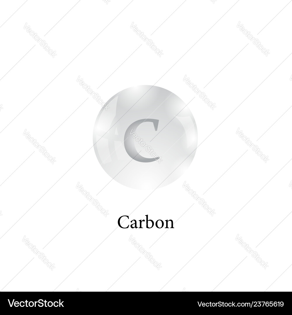 Molecule of carbon isolated on white background Vector Image