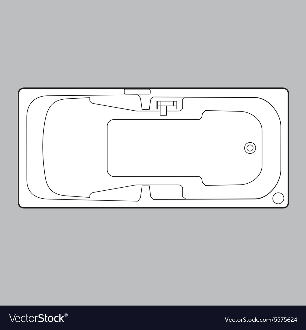 Bath plan Royalty Free Vector Image - VectorStock