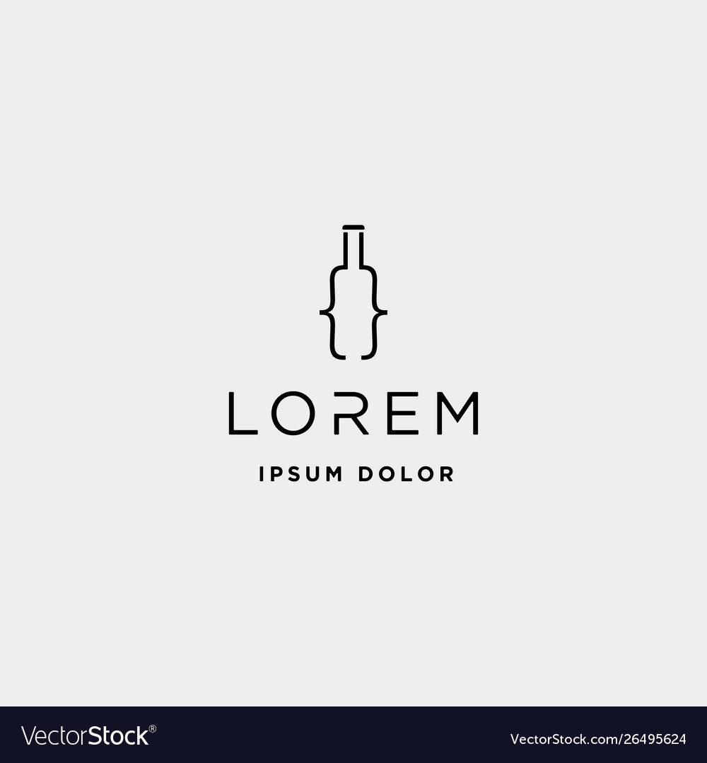 Beer code logo design bar coding simple line Vector Image Beer code logo design bar coding simple line Vector Image