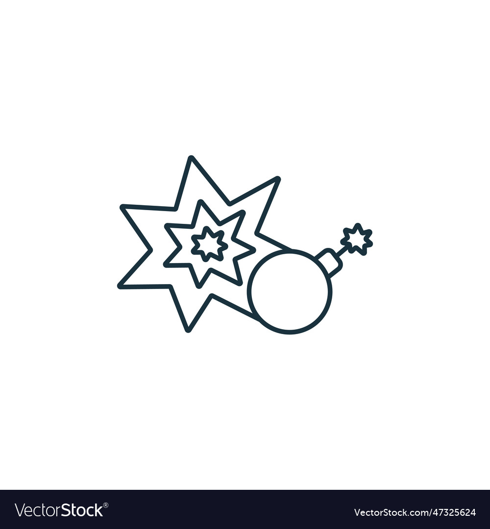 Exploding Icon Monochrome Simple Sign From Vector Image
