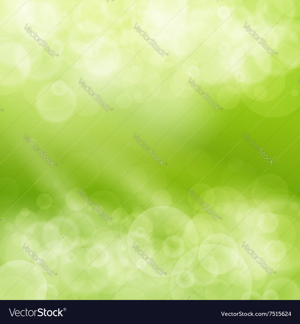 Green spring bokeh background Royalty Free Vector Image